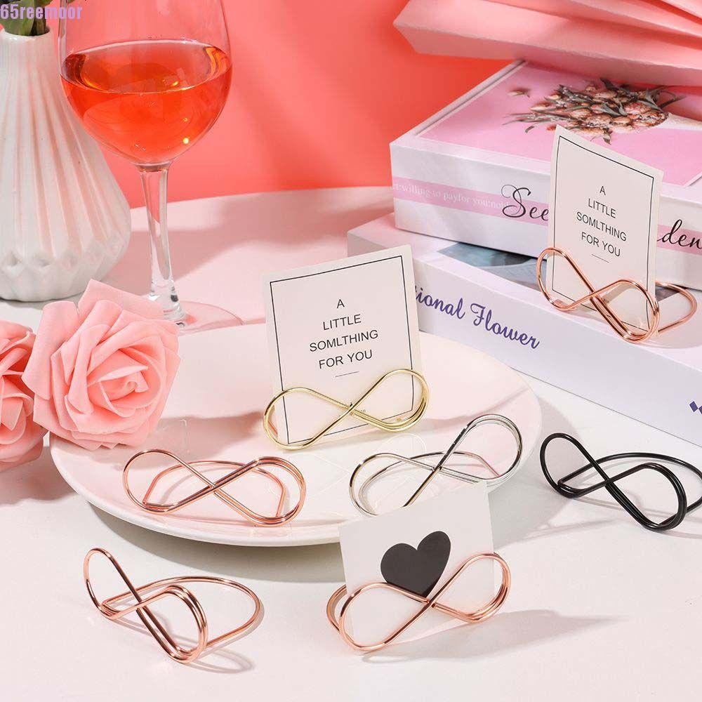 REEMOOR Card Holder Place Card Wedding Photos Clips Menu Stand | Shopee ...