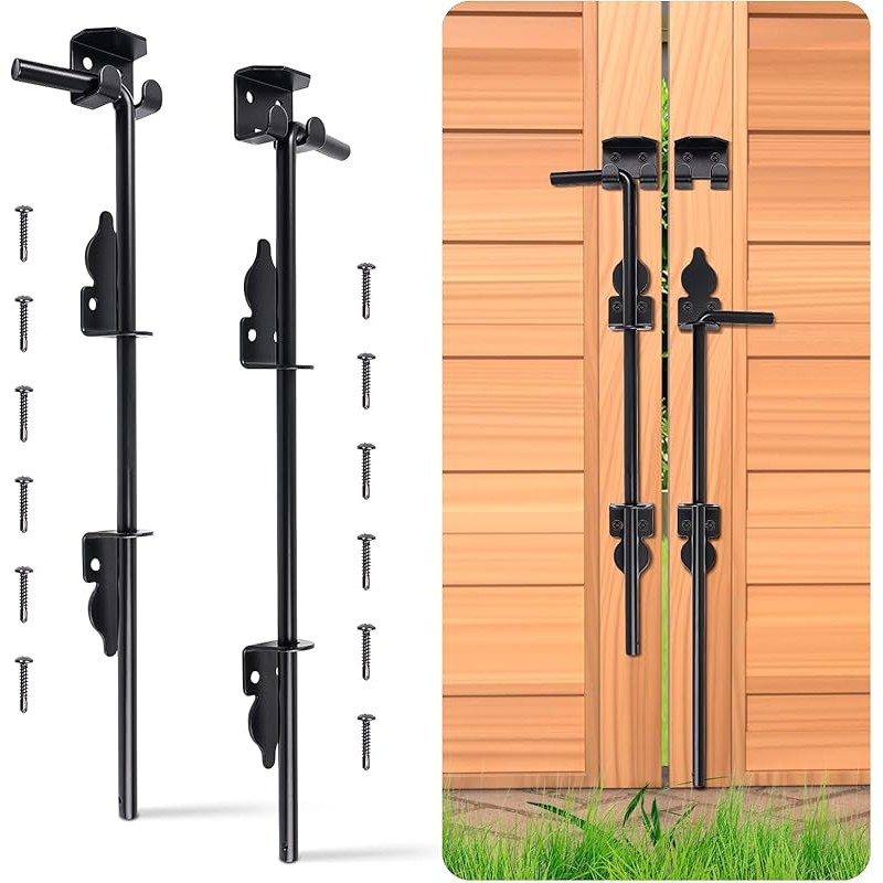 Cartilage Heavy Duty 18" Cane Bolt Gate Drop Rod, Gate Ground Latch for ...