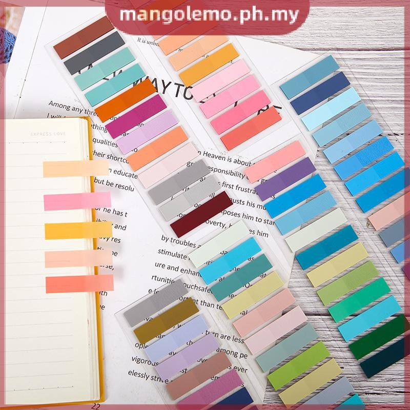 [MANGO] 1set Transparent Fluorescent Index Tabs PET Sticky Note For ...