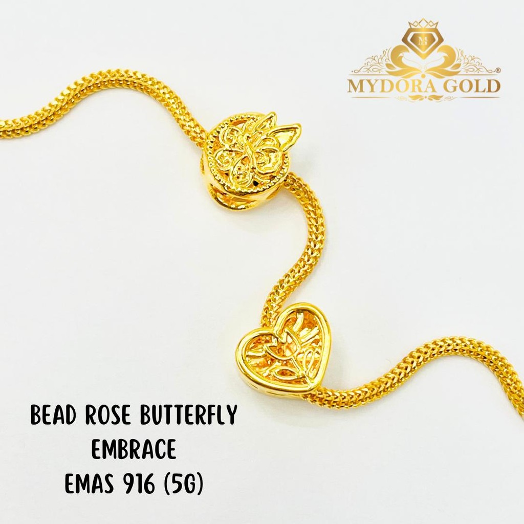 MYDORA Bead Rose Butterfly Embrace (5G) l EMAS 916/22K | Shopee Malaysia