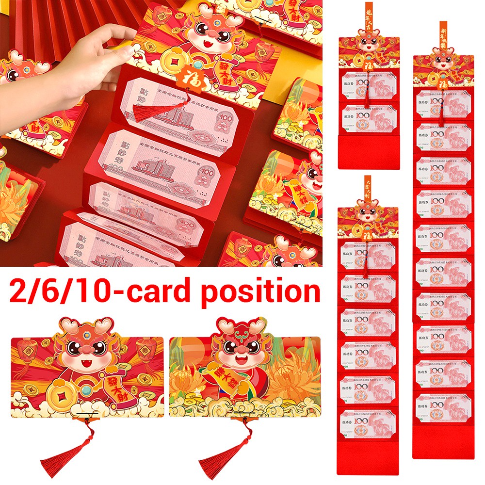 2024 Dragon Angpao New Year Red Envelope CNY Angpao Creative Foldable ...