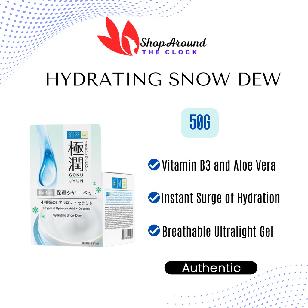 Hada Labo Hydrating Snow Dew/Ultralighting Gel (50g) | Shopee Malaysia