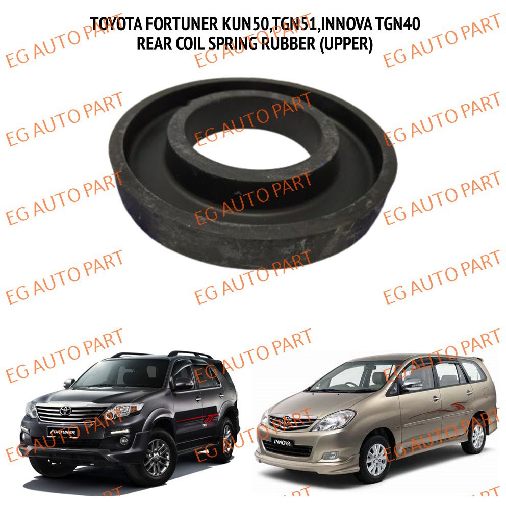 (PREMIUM QUALITY) REAR COIL SPRING RUBBER UPPER TOYOTA FORTUNER KUN50 ...