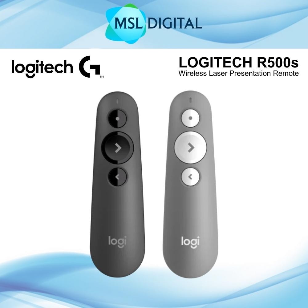 Logitech R500s Presenter Wireless Laser Presentation Remote | Ergonomic ...