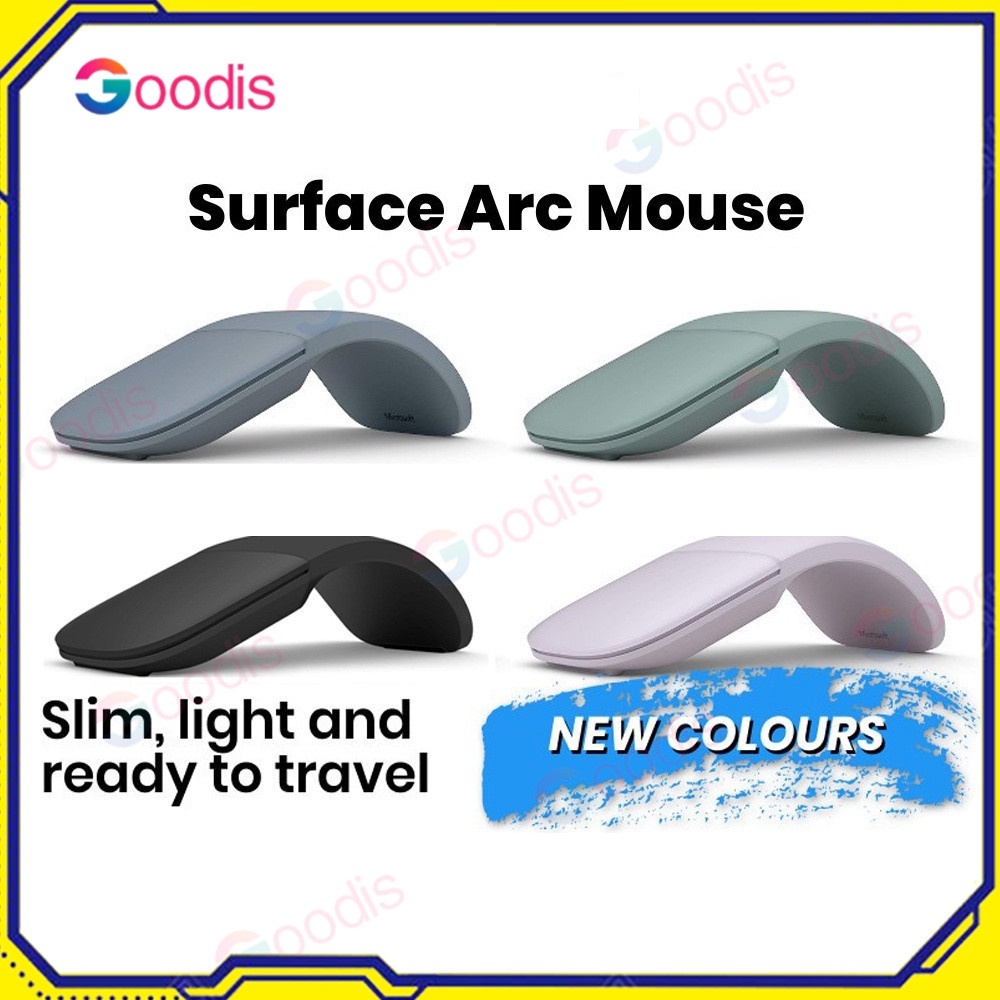 Tetikus Boleh Lipat Bluetooth 4.0 Foldable Arc Mouse for Microsoft ...