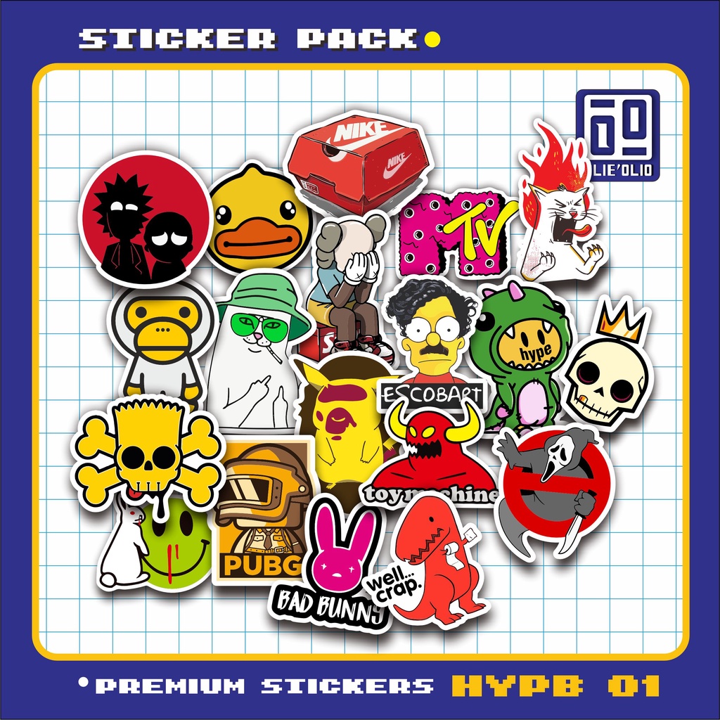 Logo Sticker hypebeast graffiti Waterproof laptop Vinyl Sticker DIY HP ...