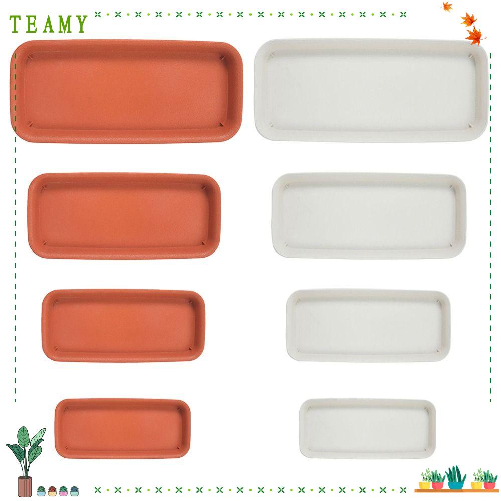 TEAMY 1Pcs Plant Saucer Heavy Duty Rectangle Flower Pot Plastic Tray ...
