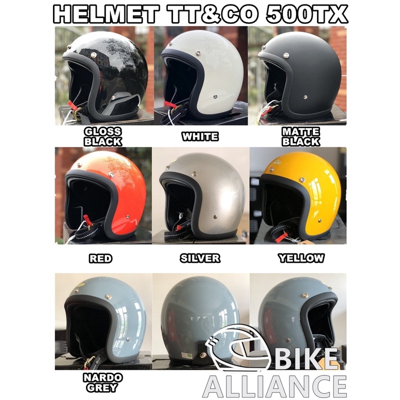CLEAR STOCK HELMET TT&CO 500TX RETRO HELMET 1:1 VINTAGE DESIGN ELEMENT RETRO OLD SKOOL HARLEY ...