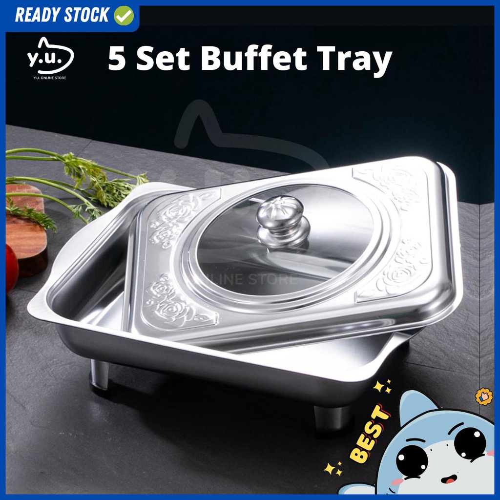 YU Online - 5 set 35x27 Bufet Keduri / BUFFET TRAY SET / SERVING TRAY ...