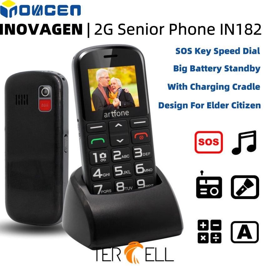 INOVAGEN 2G Senior Phone IN182,Speed Dial,Big Display,Big Keypad ...