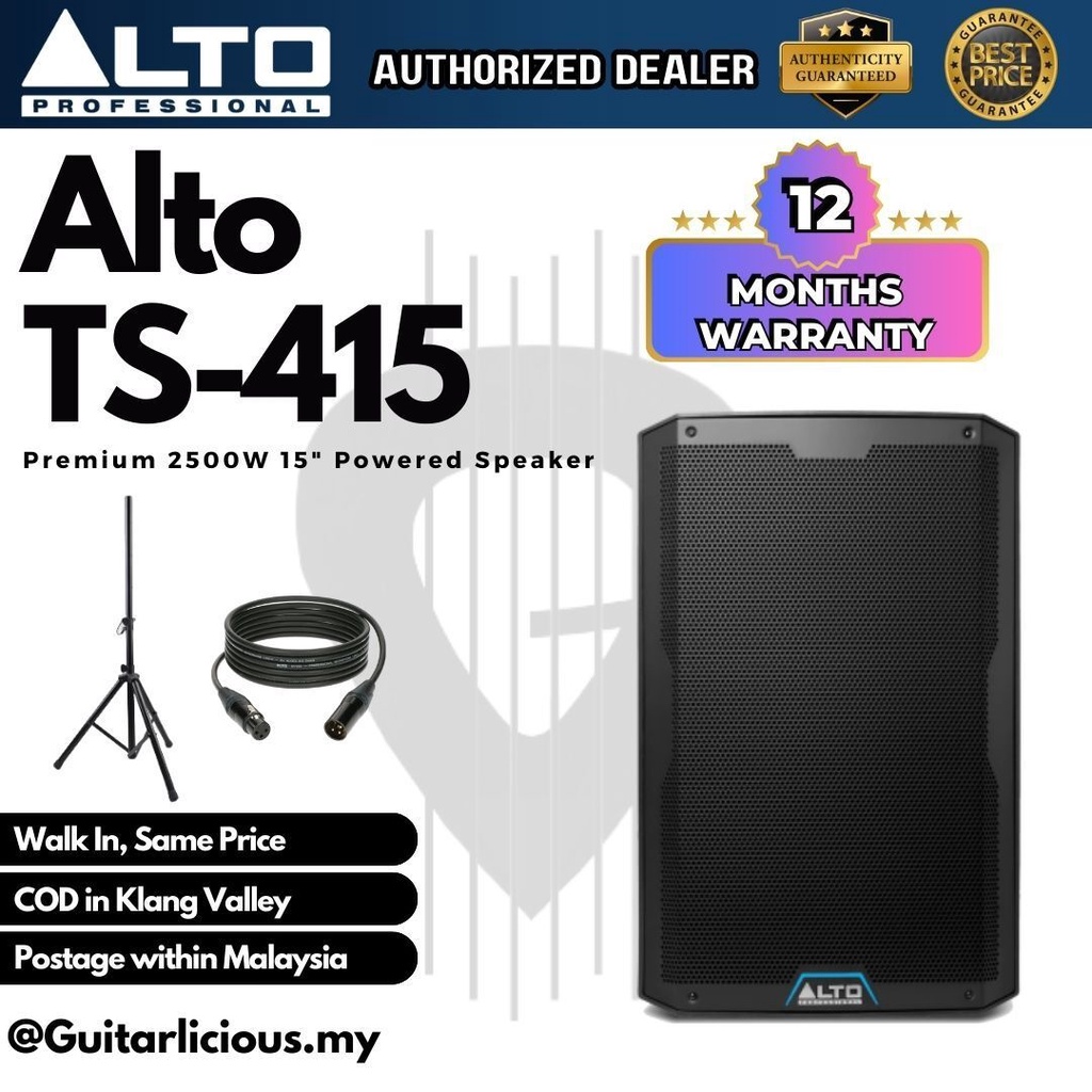 ALTO TS415 2500W 15 inch Powered Speaker with Stand and Cable ( TS4 / TS 415 / TS-415 ) | Shopee ...