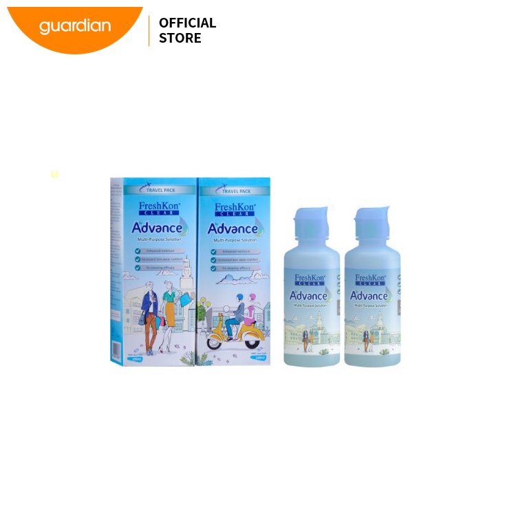 Freshkon Clear Advance Multipurpose Solution 100ml Pack of 2 | Shopee ...
