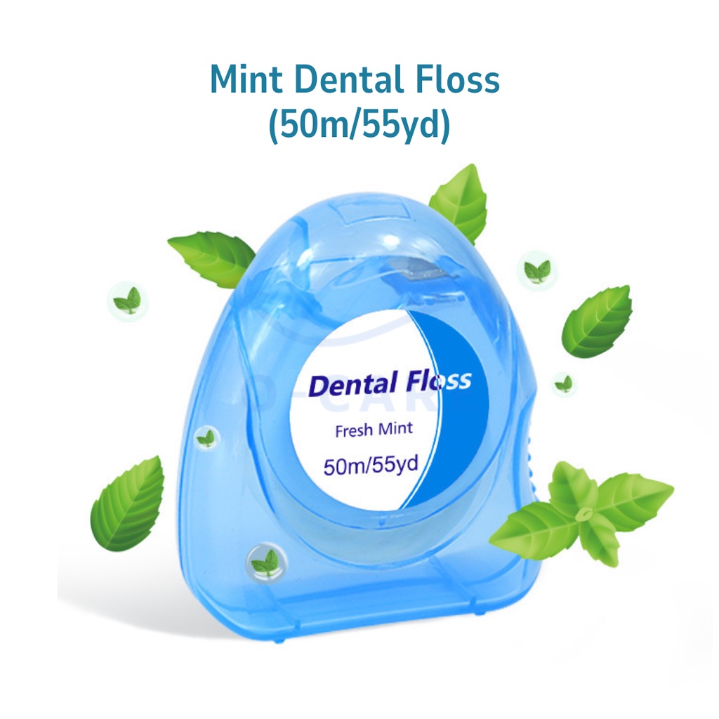 Dental Floss 50m Mint Flossing tools Oral Hygiene Teeth Cleaning Oral ...