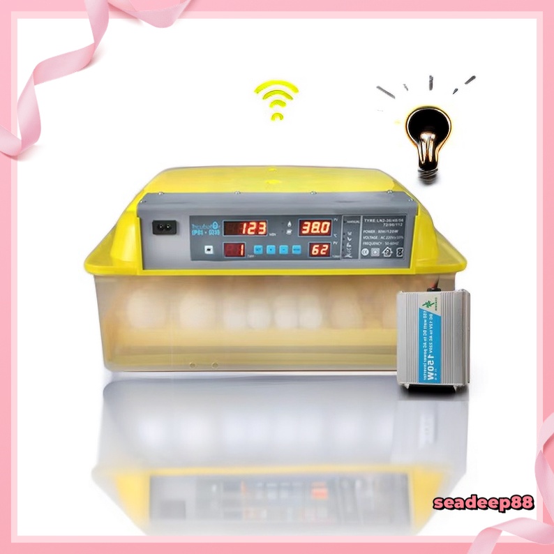 56 Eggs Turner Incubator Hatching Machine Digital Intelligent Automatic ...