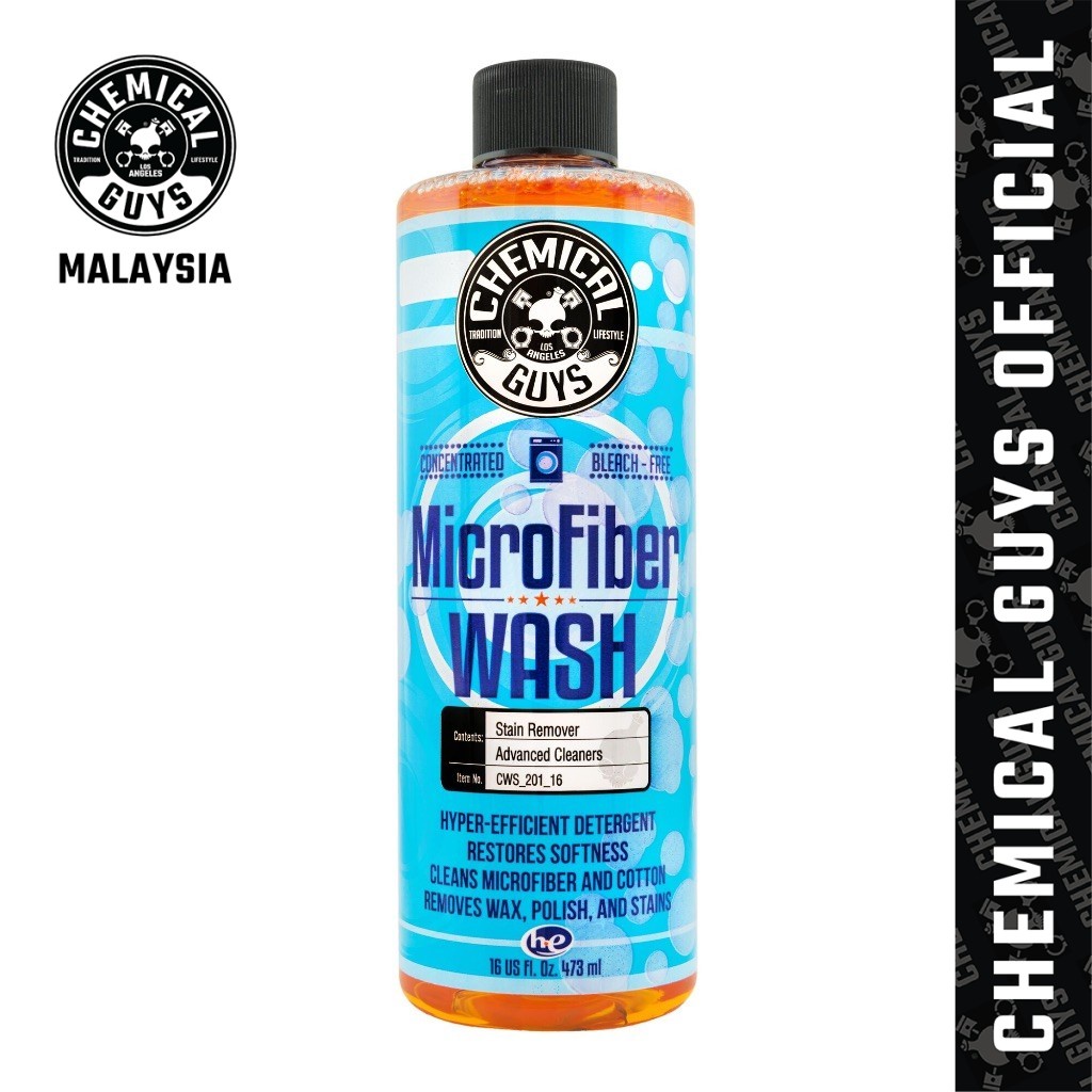 Chemical Guys Microfiber Wash Cleaning Detergent Concentrate (16 Oz ...