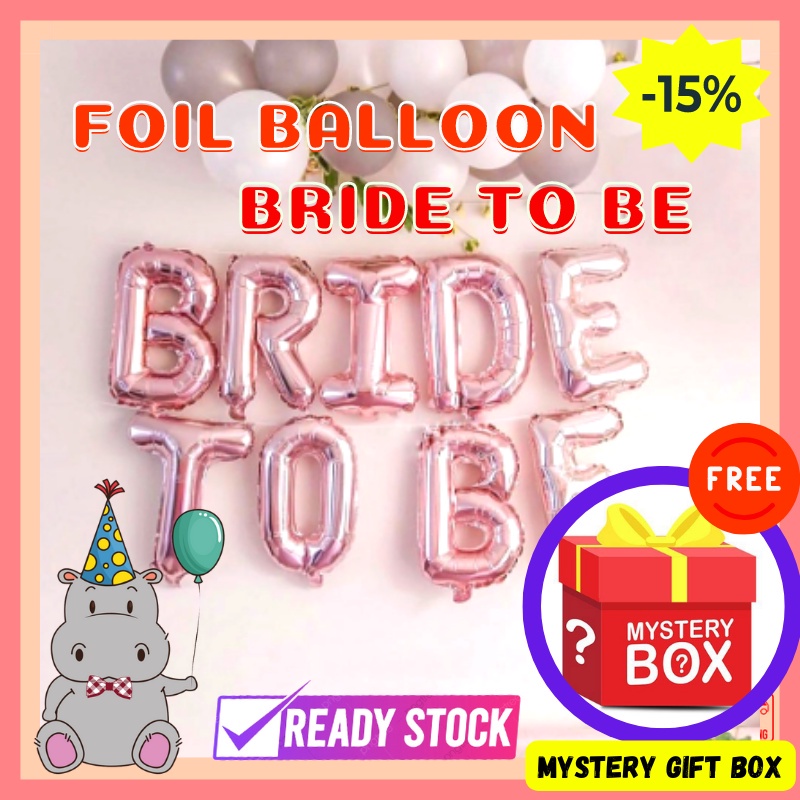 Belon Birthday BRIDE TO BE 16 Inch Foil Latex Balloon Birthday Set ...