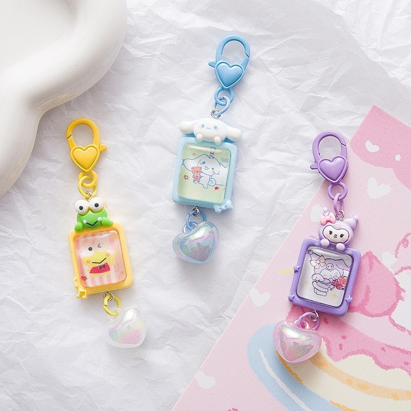 Anime Sanrio Figure Photo Lobster Clasp Keychain Hello Kitty Kuromi ...