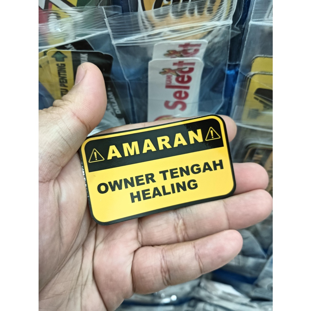Sticker Amaran Owner Tengah Healing Kuning (Waterproof with laminate ...