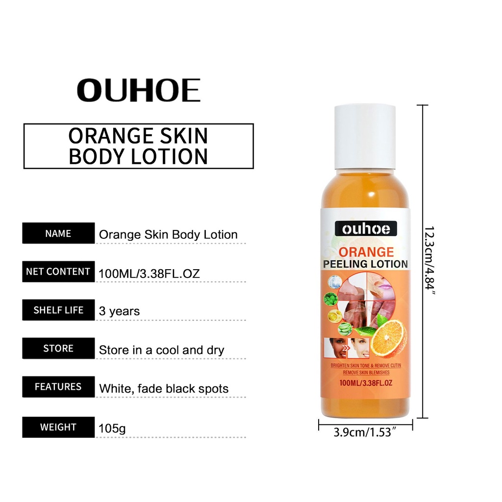 OUHOE Body Peeling Lotion for Dark Skin Fade Black Spot Whitening Arm ...