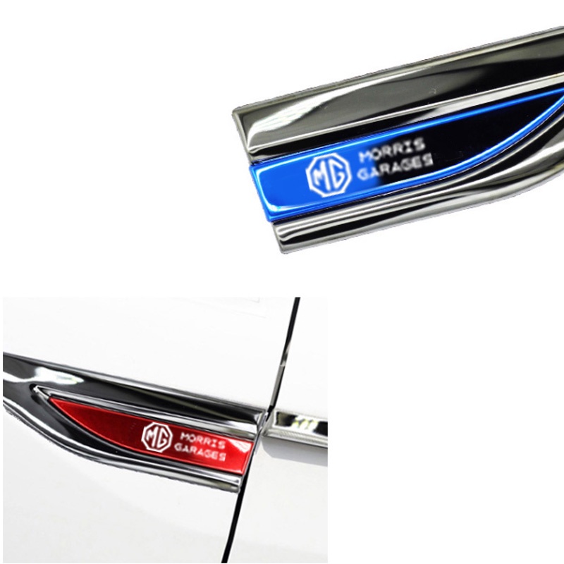 MG Car Stainless Steel Car Door Fender 3D Metal Side Logo Sticker（Left ...