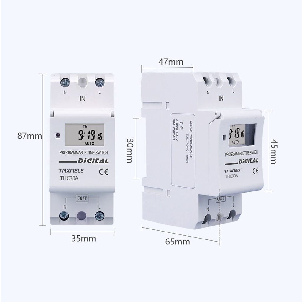 Din Rail 2 wire Weekly 7 Days Programmable Digital TIME SWITCH Relay ...