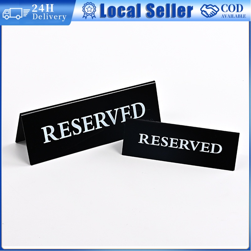 Table Reserved Sign (Black&White) 1 unit | Shopee Malaysia