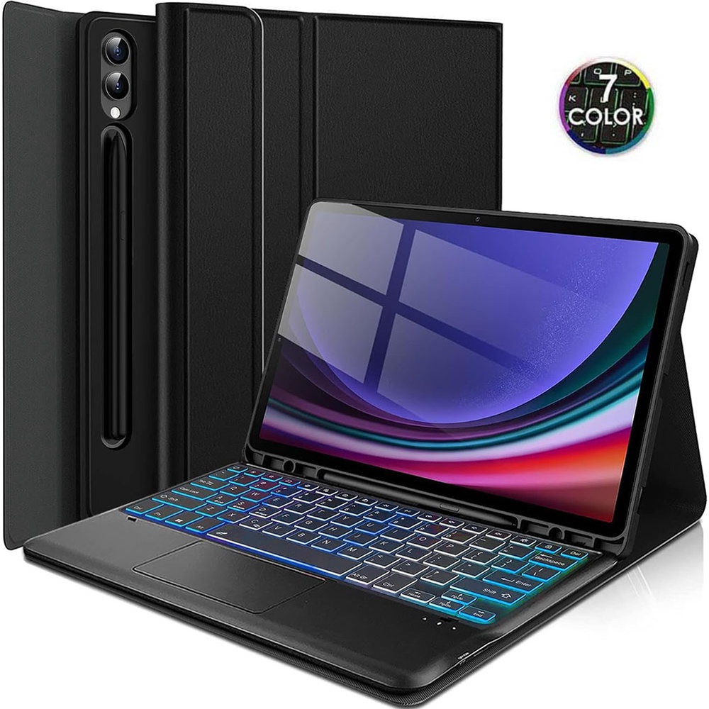 Touchpad Keyboard Case for Samsung Tab S10 FE Plus 2025, Backlight ...