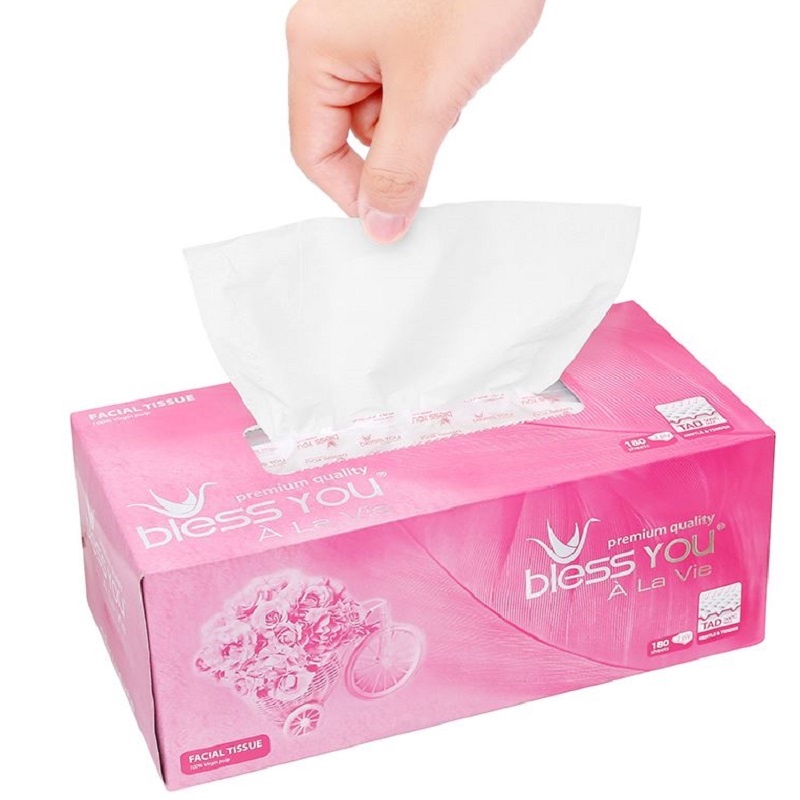 [Combo 3 Box] With QR Code - Bless You Tissue Box 2 Layers 180 Sheets ...