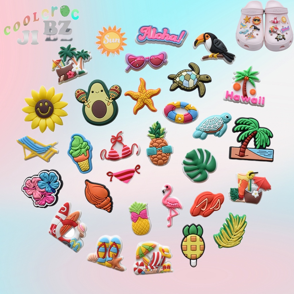Summer Party Shoe Flower Jibbitz for Crocs DIY Crocs Accessories Pvc ...