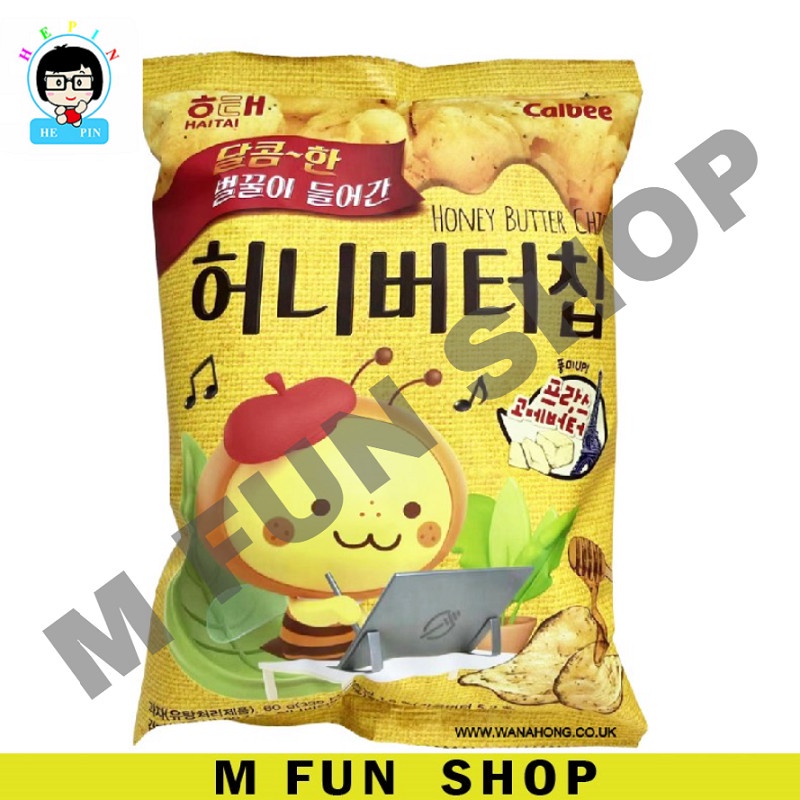 Korea HaiTai 韩国海太 Famous Calbee Honey Butter Chips Snack 卡乐比蜂蜜奶油薯片 60G ...