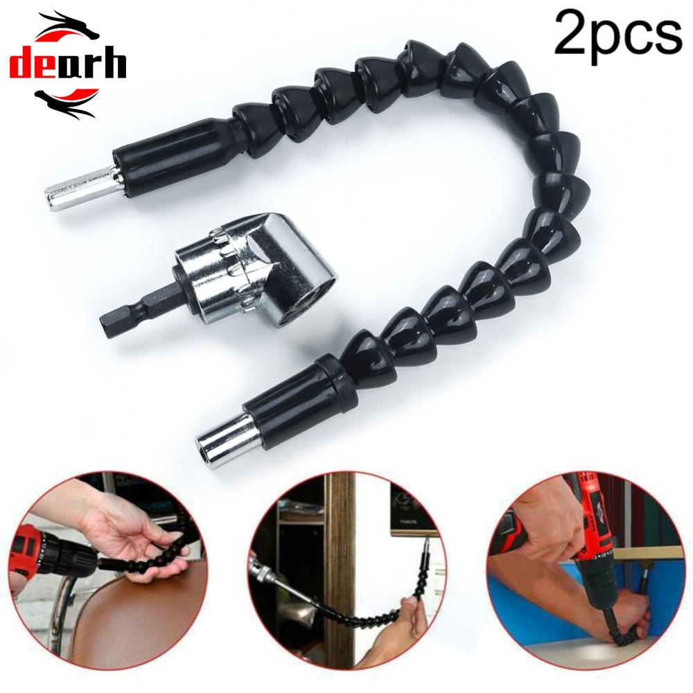 2in1 Right Angle Drill Flexible Shaft Bits Extention Screwdriver Bit ...