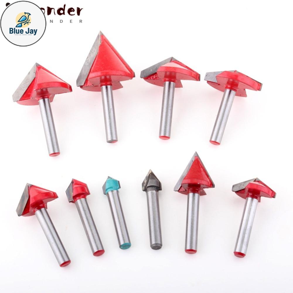 BJ Router Bits Set, V Shape Cutting Tool V Groove, Hard 6mm Shank 60 ...