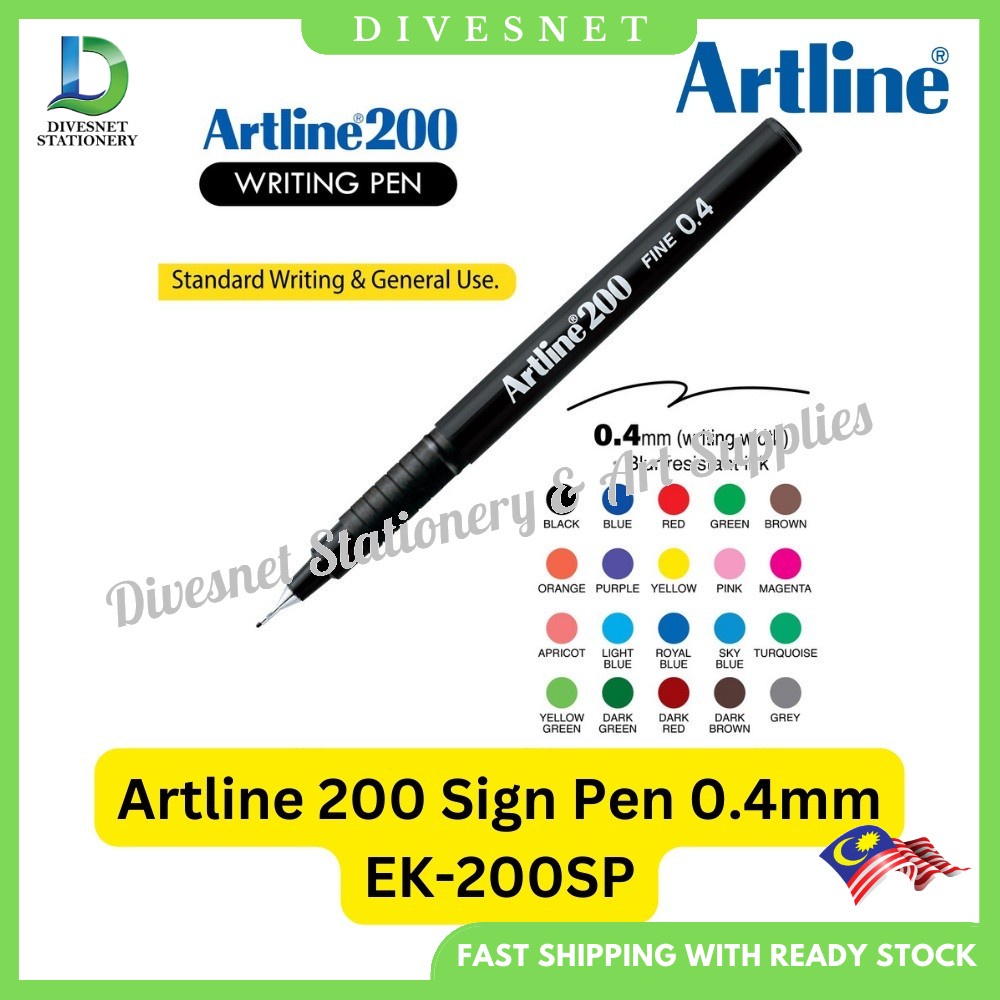 Artline 200 Sign Pen 0.4mm Signature Pen EK-200SP Pen Tandatangan (1 ...