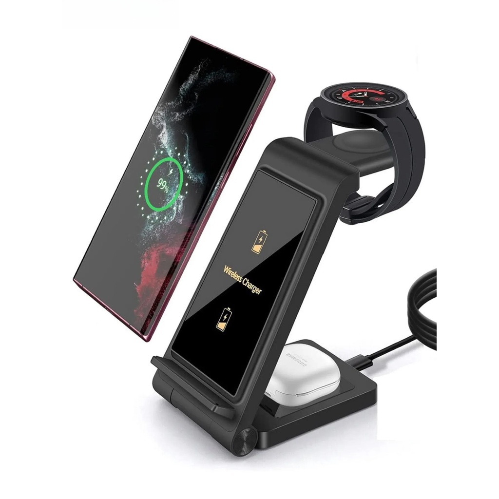 3 in 1 Wireless Charger for Samsung S23 Ultra/S22/S21/S20/Note 20/Z ...