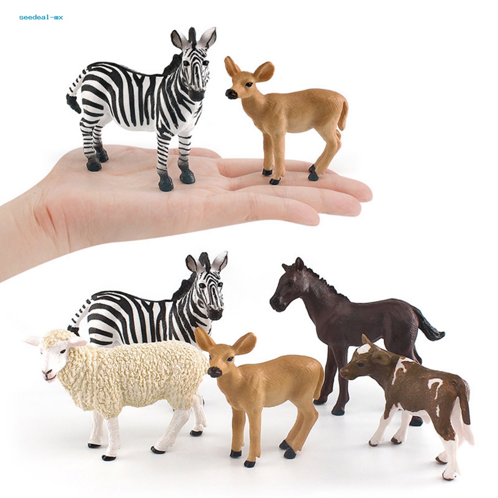 seedeal Realistic Animal Model Cute Animal Figurine Miniature Forest ...
