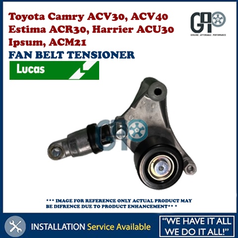 Toyota Camry ACV30, ACV40, Estima ACR30, Harrier ACU30, Ipsum, ACM21 Lucas Fan Belt Tensioner ...