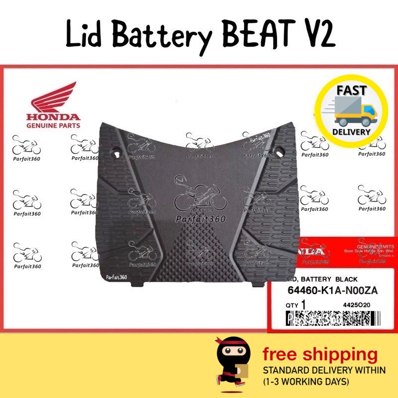 64460-K1A-N00ZA HONDA BEAT V2 Lid Battery / Cover Battery / Penutup ...