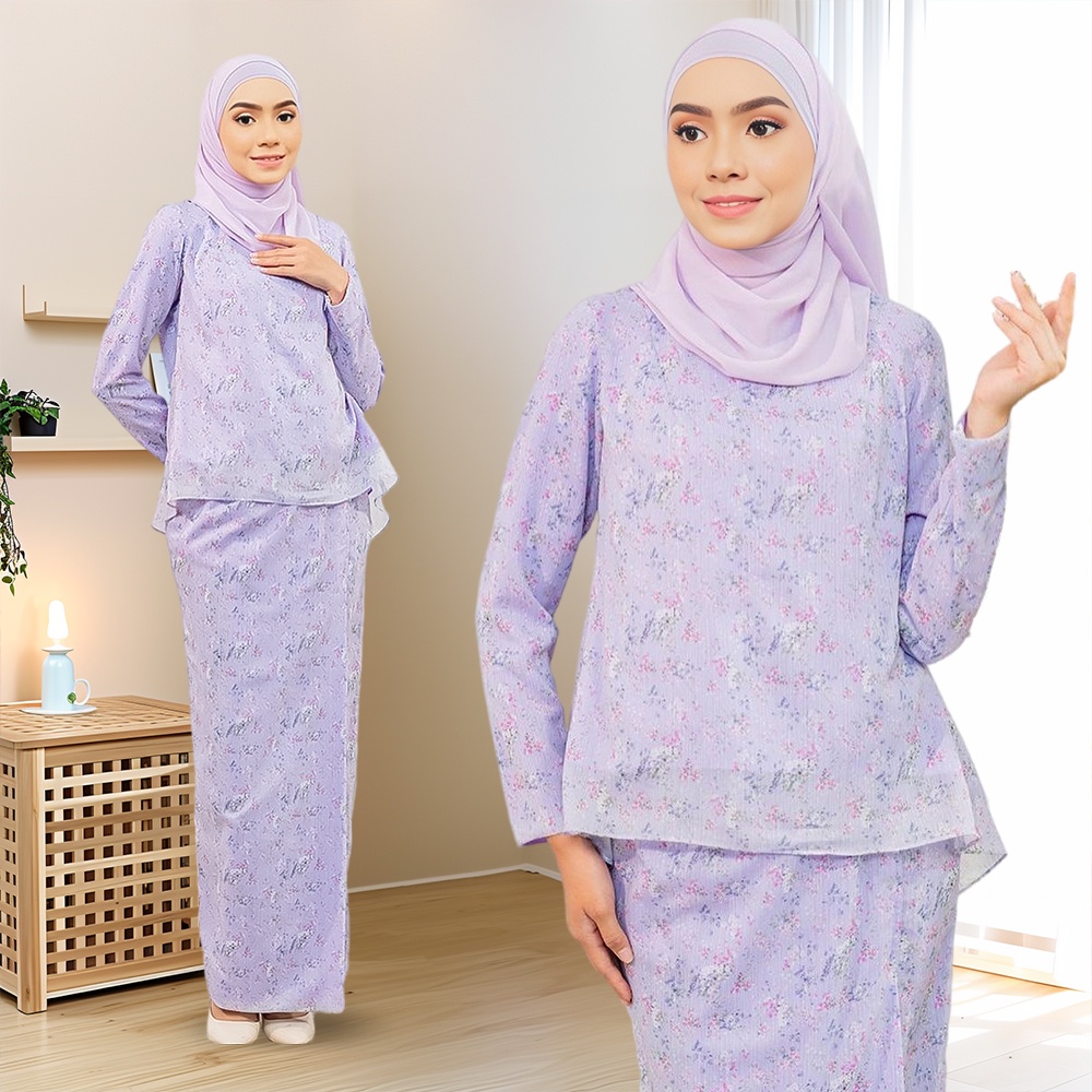DLEQA KURUNG Kedah Floral Kurung Baju Kurung Moden Baju Raya 2025 ...