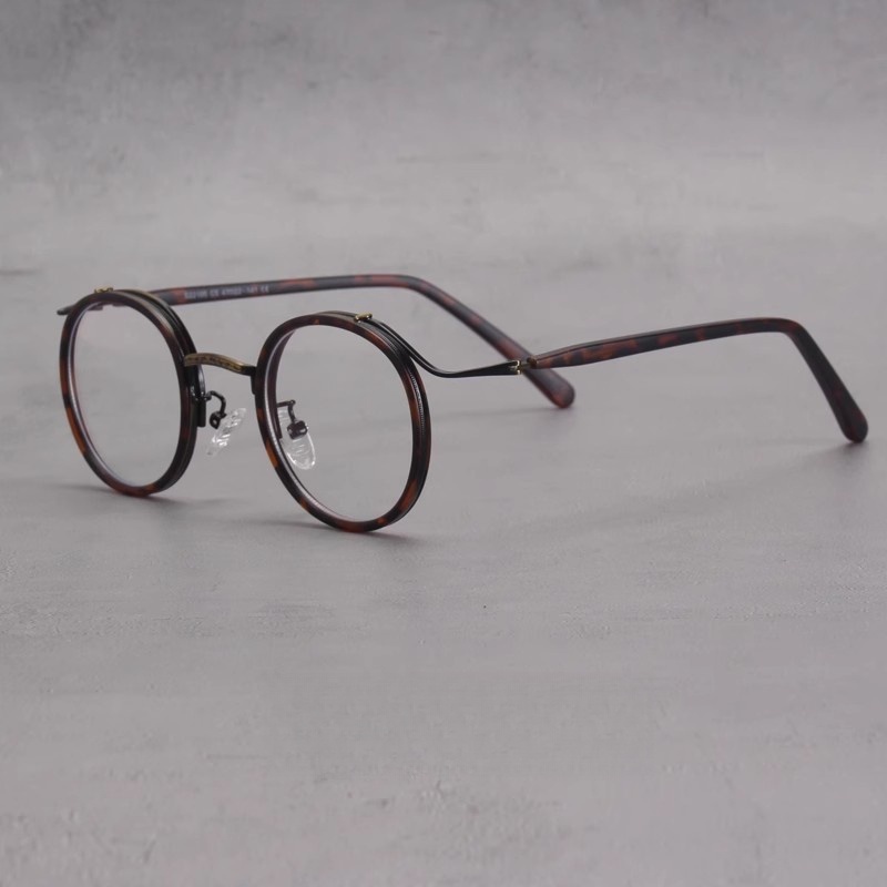 Vintage Round Glasses Frame Fashion Trend Spectacle Men Women TR90 ...