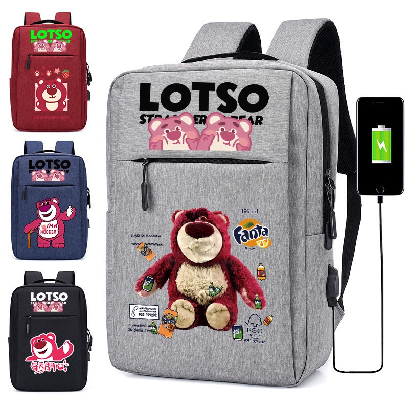 Anime Lotso Backpack Laptop Bagpack Student School Bag(USB Interface ...
