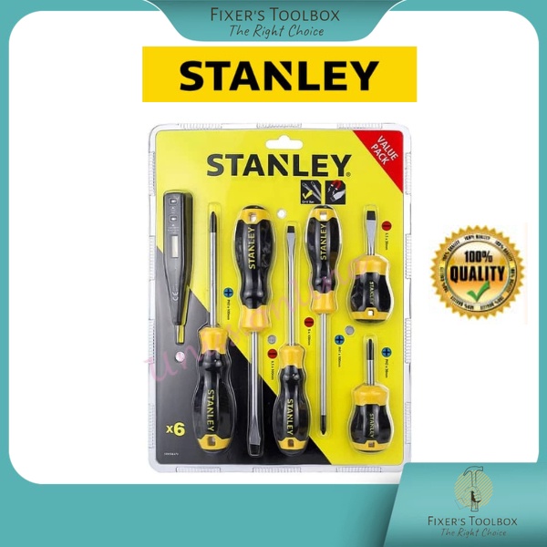 ORIGINAL STANLEY Screwdriver Set Bonus FREE Testpen STMT66679 | Shopee ...