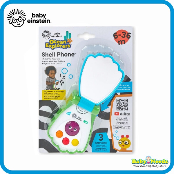 Baby Einstein Ocean Explorers Shell Phone Musical Toy Telephone ...