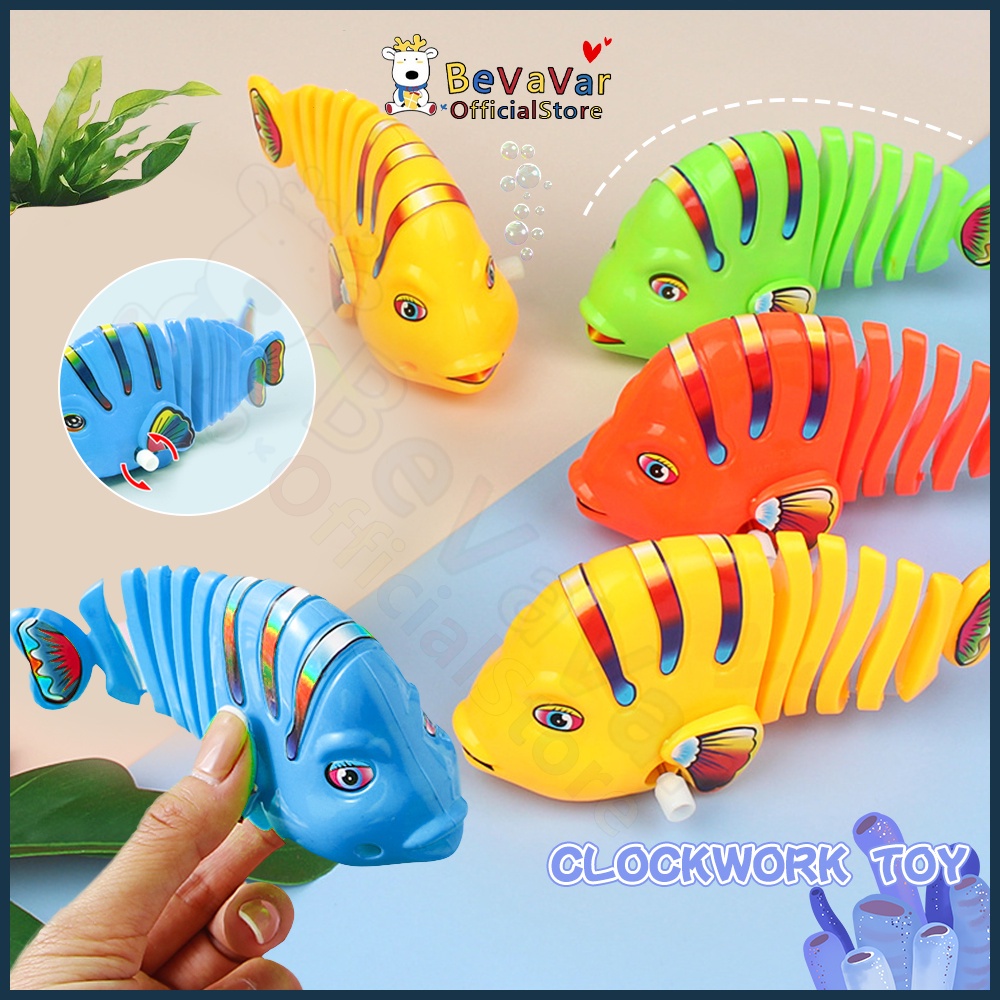 BEVAVAR 1PCS Clockwork Fish Toy Swing Fish Toy Learning to Crawl Baby ...