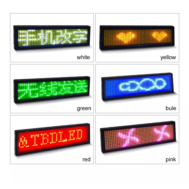 Led Badge Bluetooth APP Digital LED Name Display Badge Pin Magnet ...