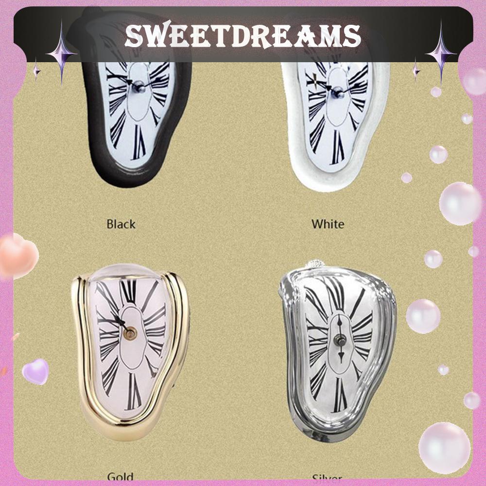 Melting Clock Modern Surrealistic Shelf Decor Distorted Wall Clock Art ...