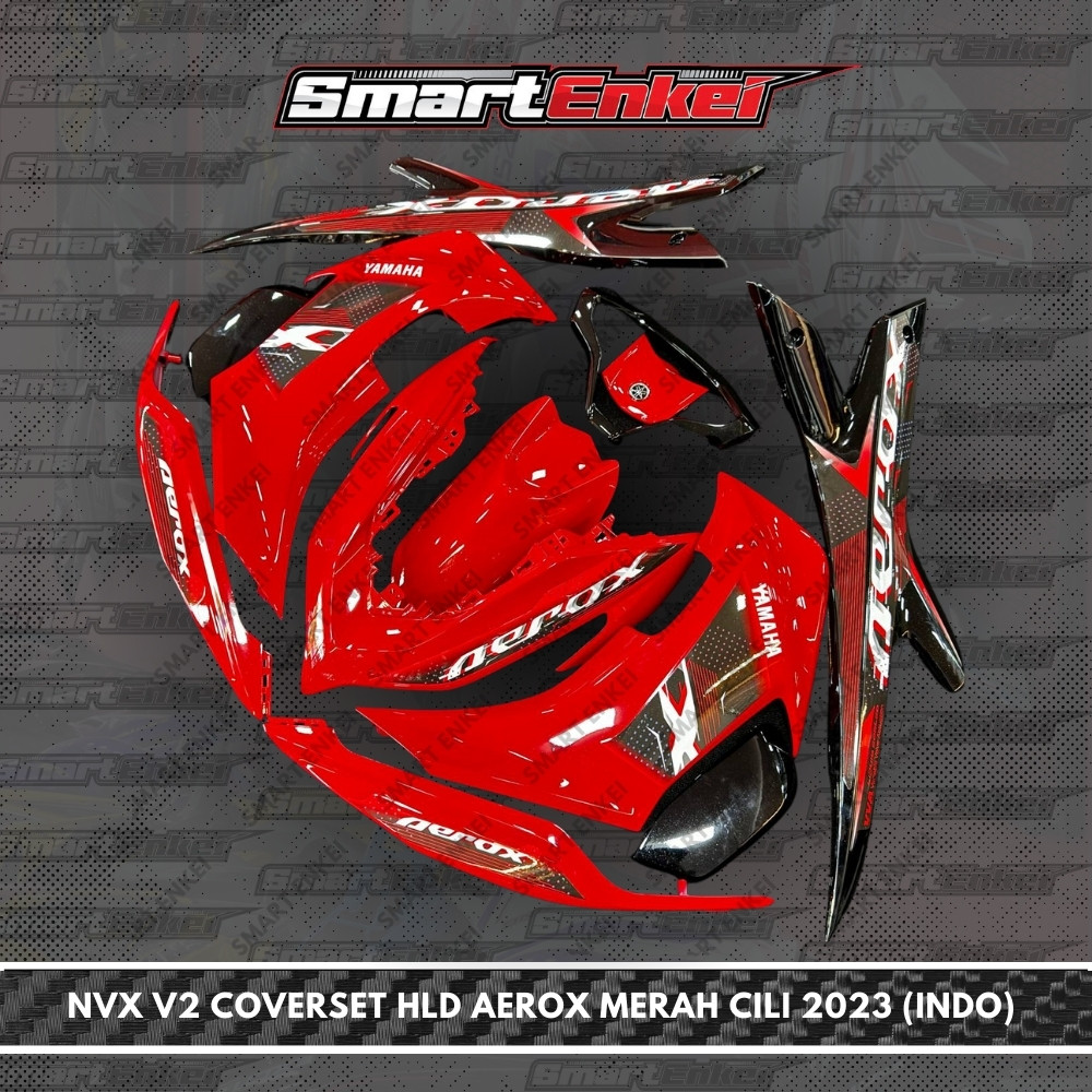 NVX V2 COVERSET AEROX MERAH CILI INDO 2023 HLD | Shopee Malaysia