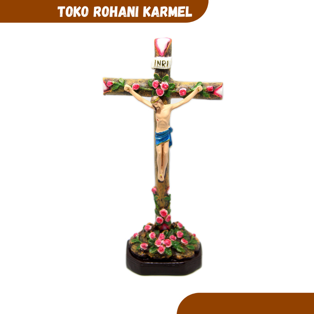MAWAR Rose MOTIF SITTING CROSS / CATHOLIC SITTING CROSS / CATHOLIC ...