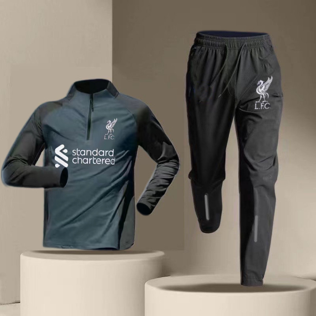 RT>Men's Football Training Shirt Liverpool Long Sleeve Soccer Warm-up ...