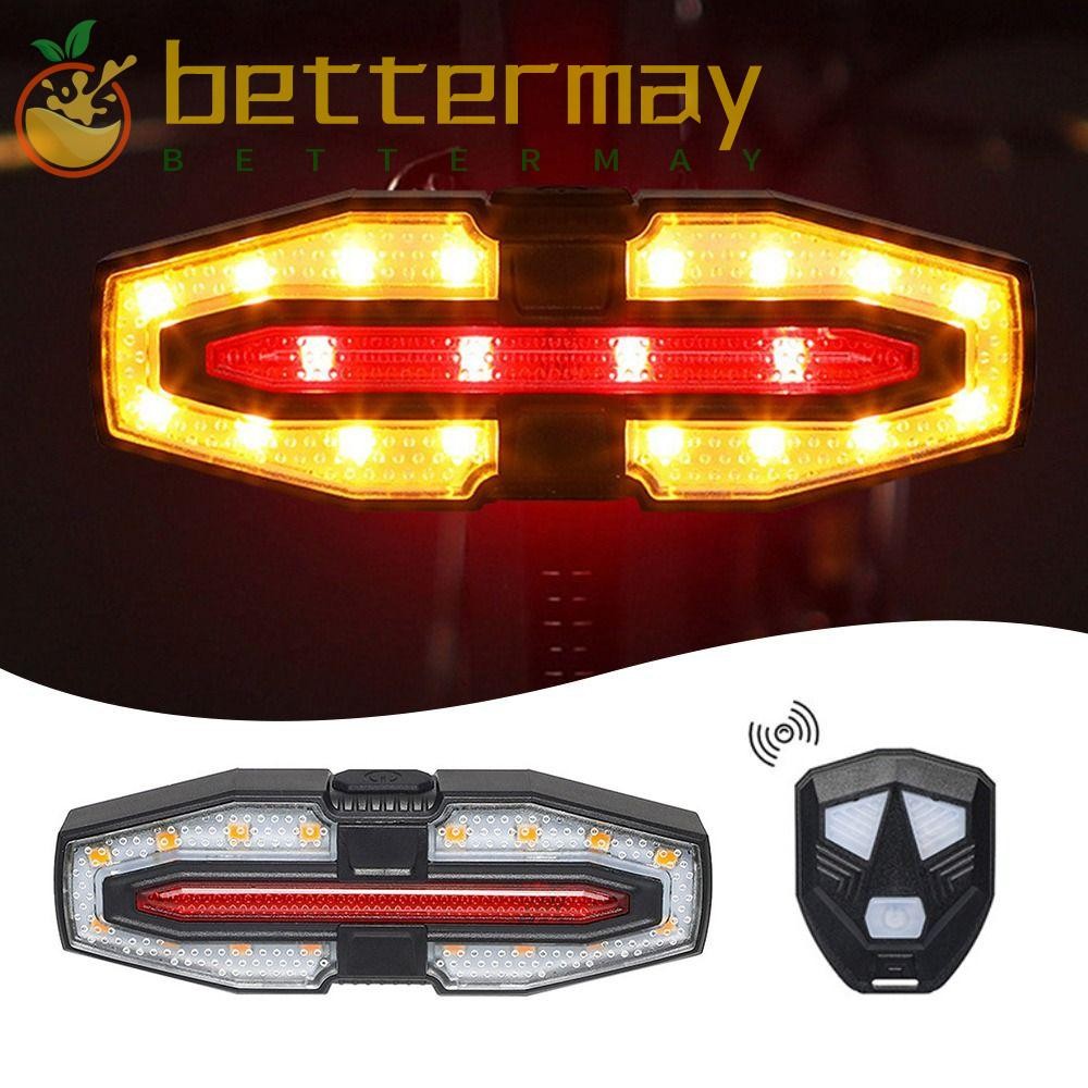 BETTER-MAYSHOW Bike Tail Light, Rechargeable Waterproof Bike Turn ...