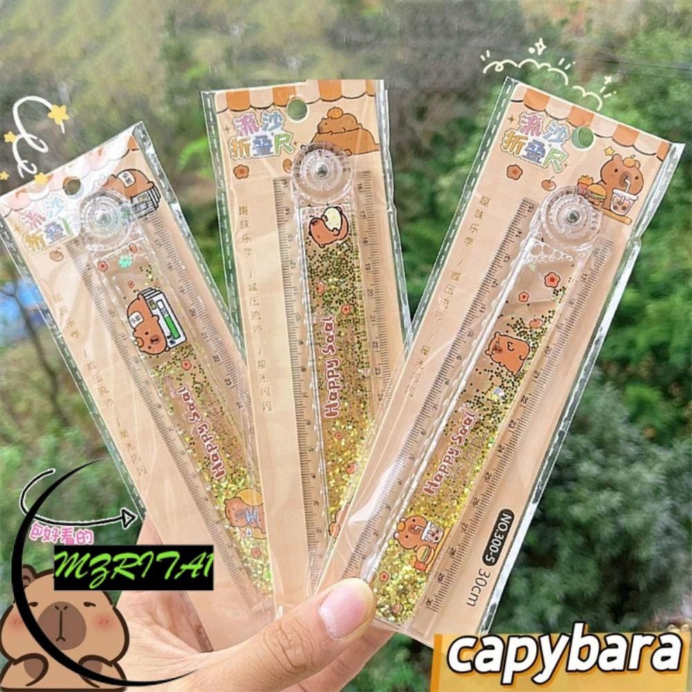 MARITA1 Straight Ruler, Drawing Tool 30CM Capybara Folding Ruler, INS ...